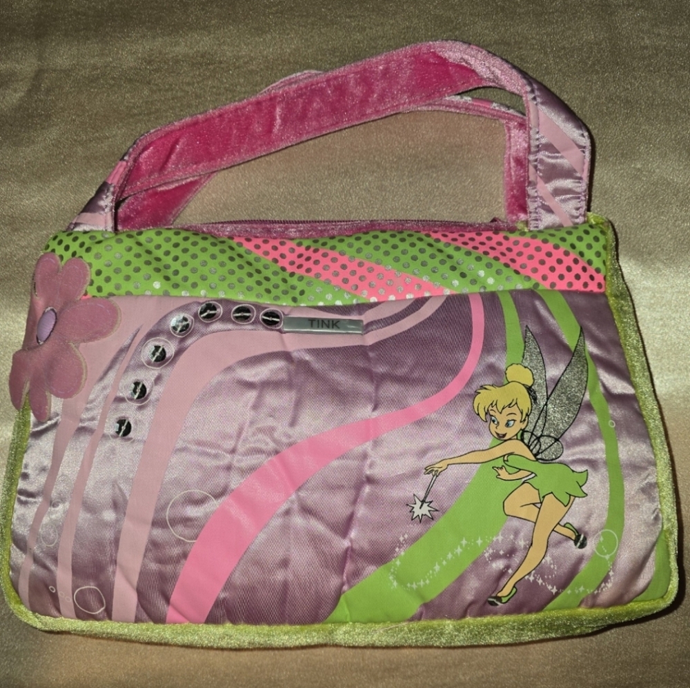 Y2k Style Disney Exclusive Tinker Bell Quilted Satin … - Gem